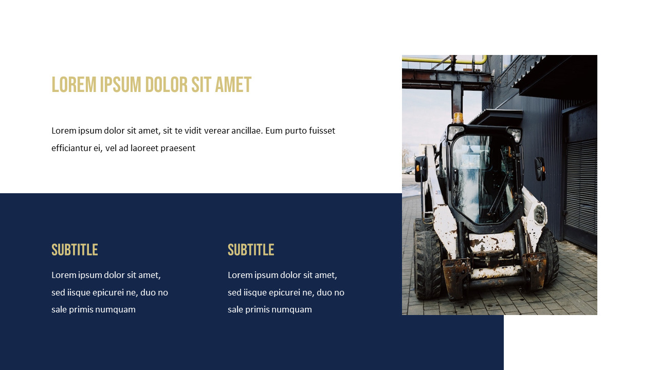 Heavy Equipment the best powerpoint templates|Construction
