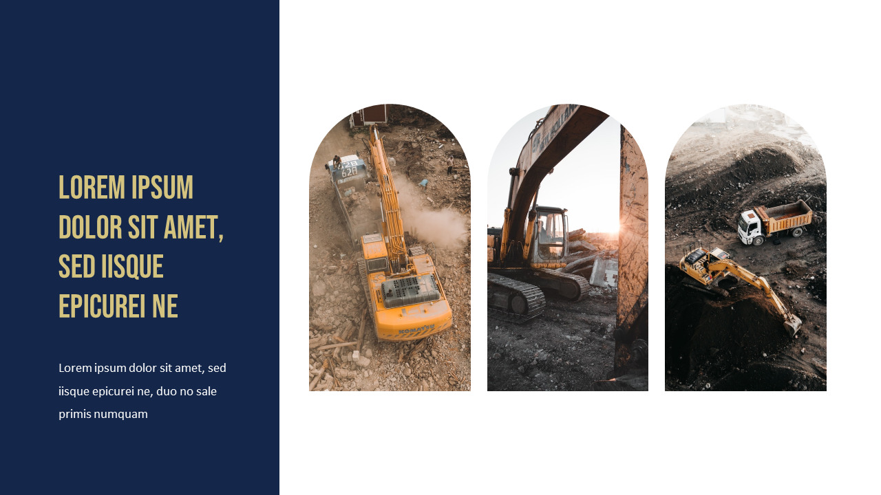 Heavy Equipment the best powerpoint templates|Construction