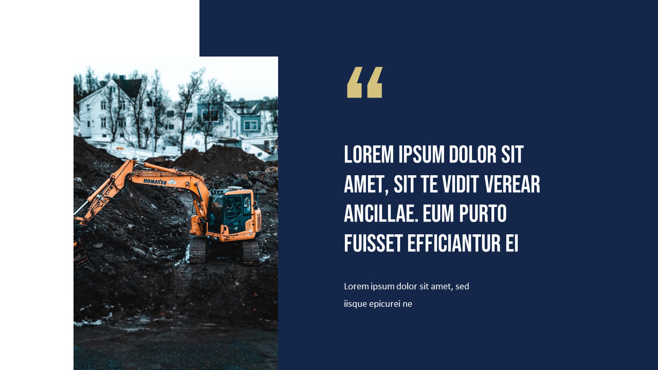 Heavy Equipment the best powerpoint templates|Construction