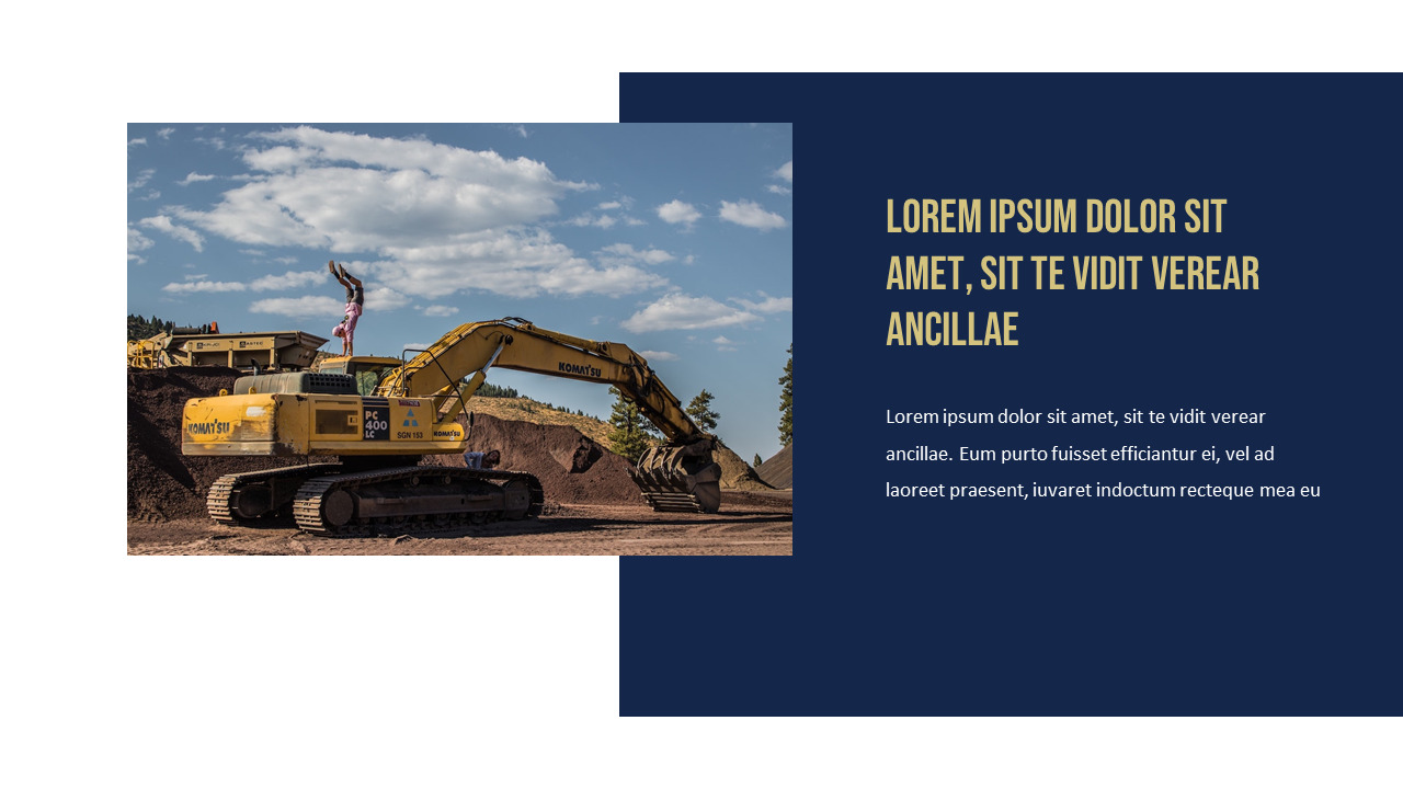 Heavy Equipment the best powerpoint templates|Construction