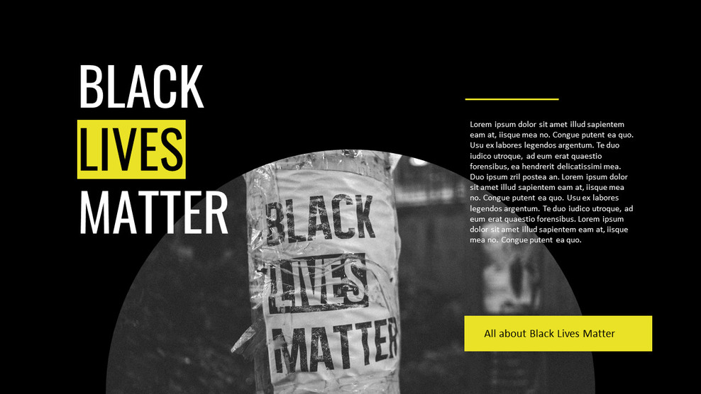 Black Lives Matter Simple Google Slides Templates