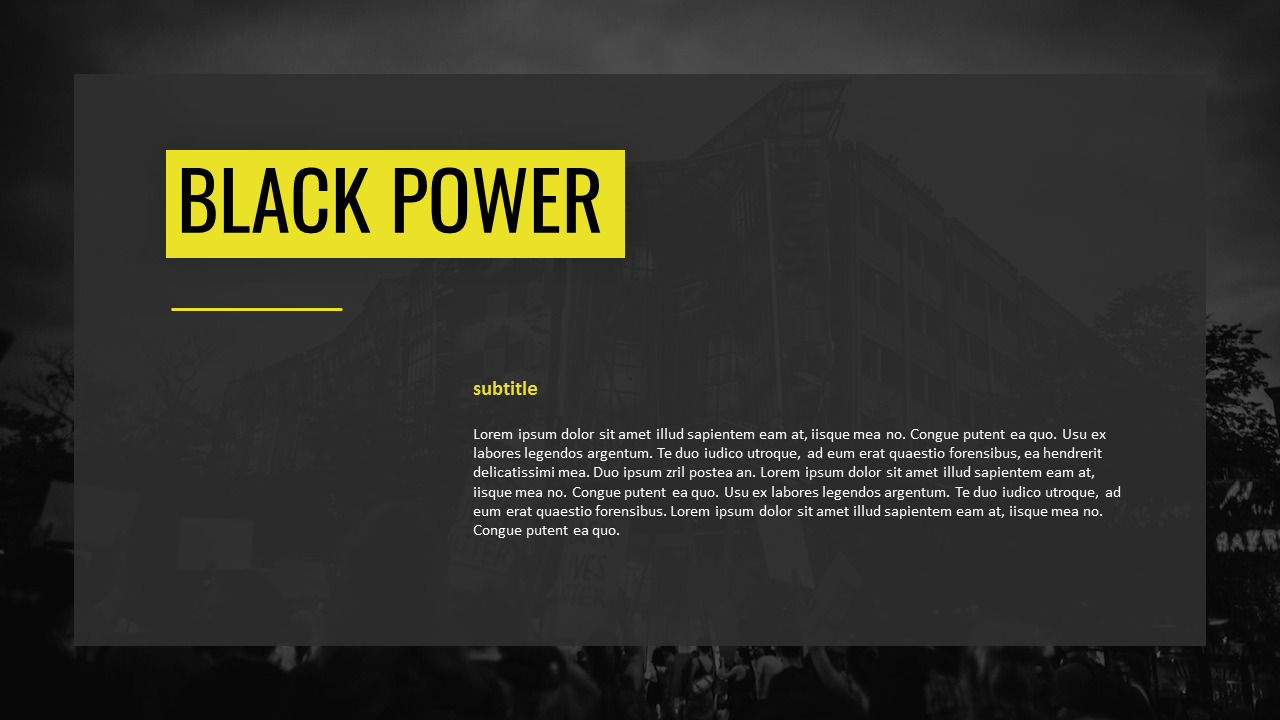 Black Lives Matter Simple Google Slides Templates