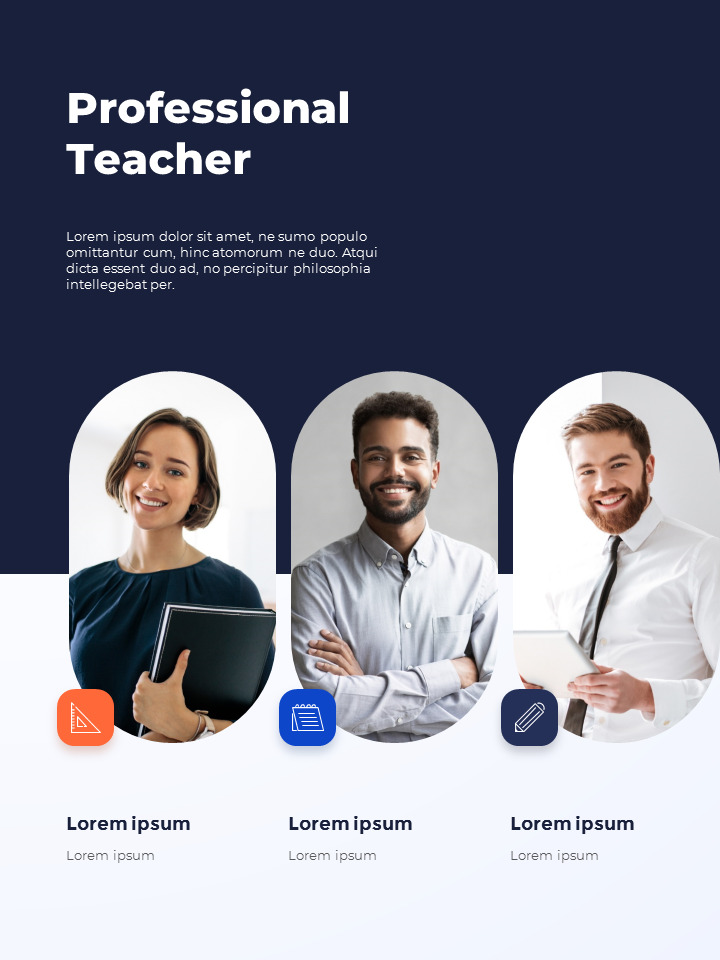 Educate Vertical Interactive PPT
