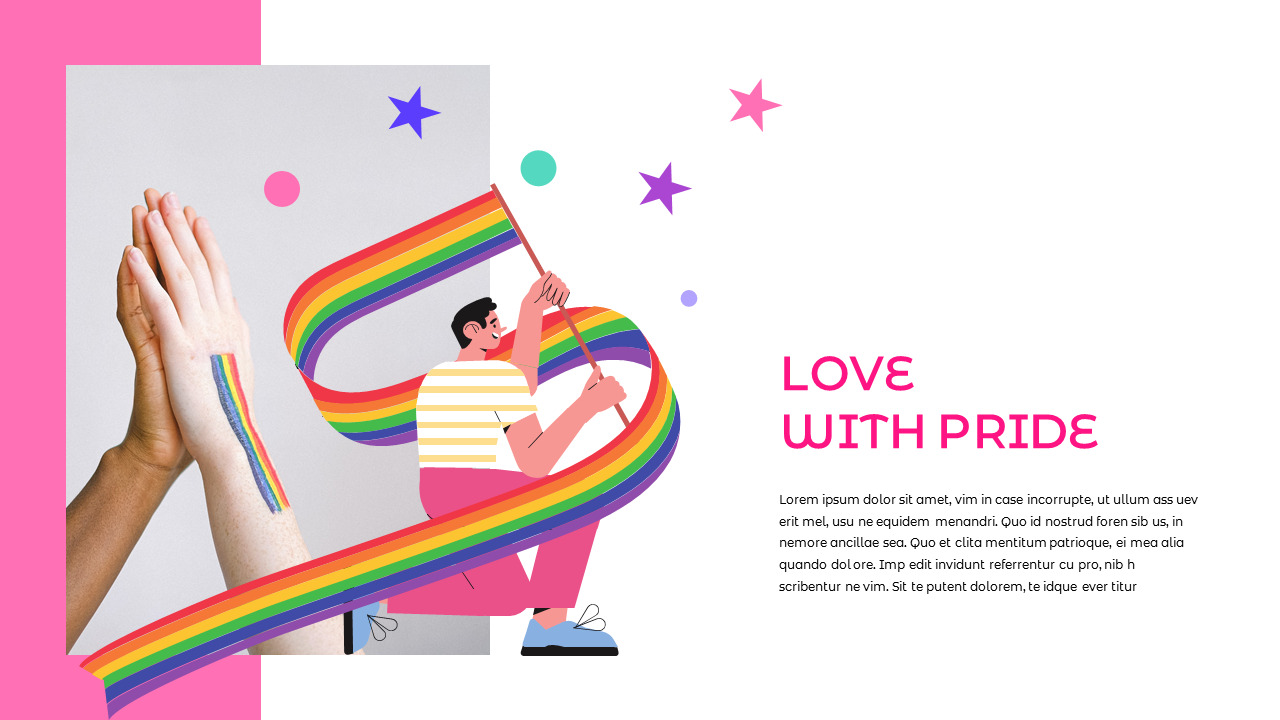 LGBT 권리 회사 프로필 ppt 템플릿