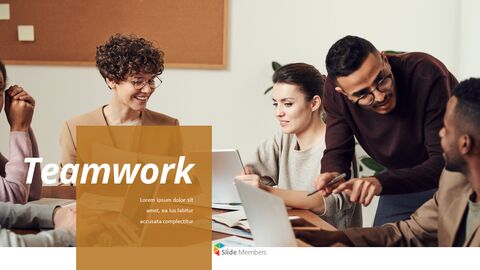 Teamwork computer ppt background|Business|Templates