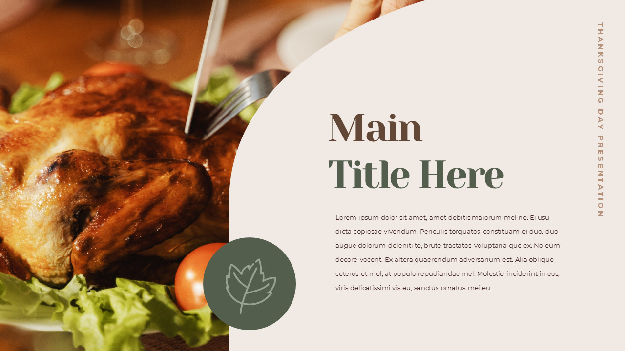 Thanksgiving Day Simple Presentation Google Slides Template