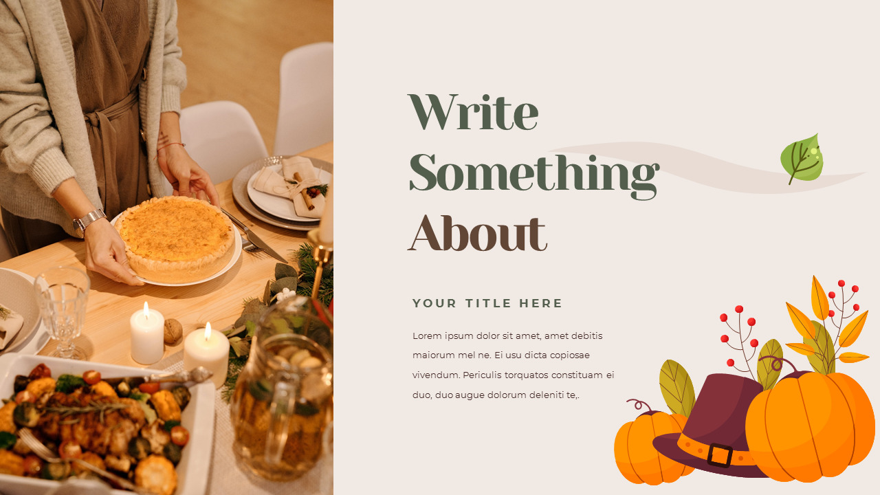 Thanksgiving Day Simple Presentation Google Slides Template