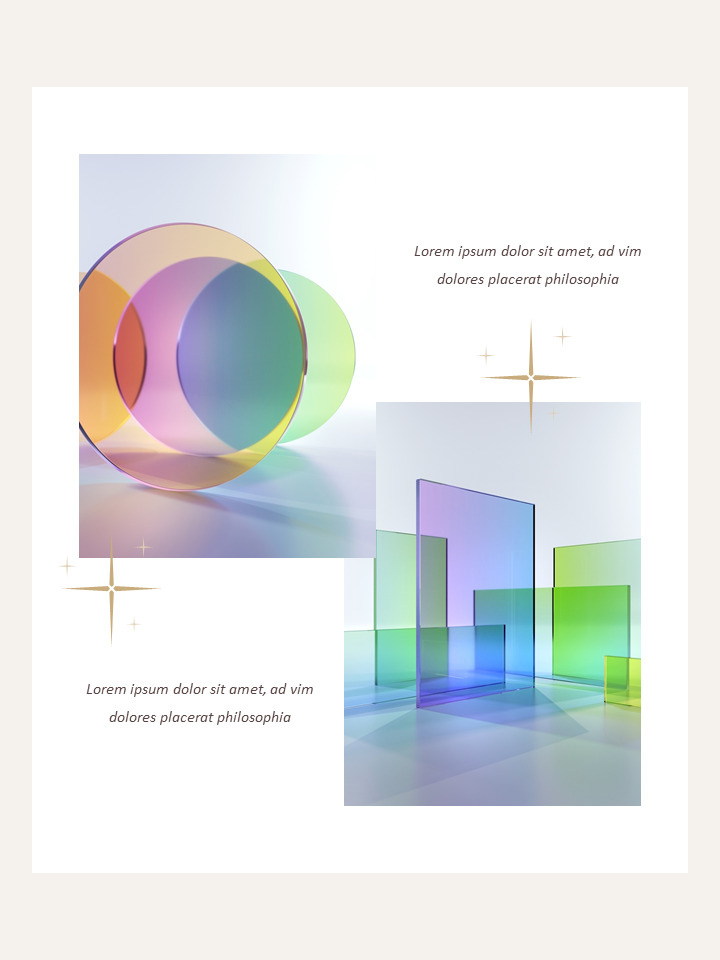 Glass Visual Design best google slides templates