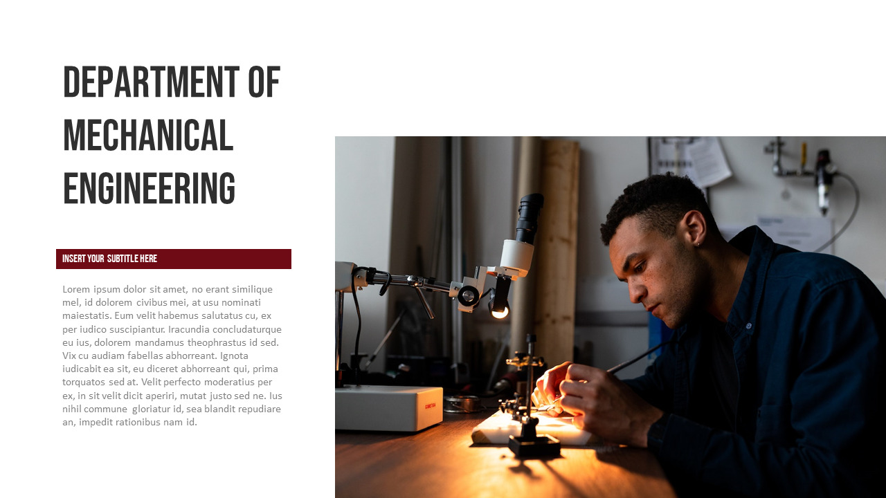 Mechanical Engineering business plan template ppt