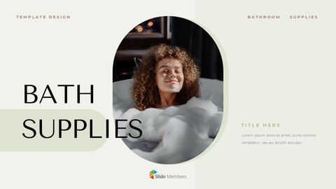 Bath Supplies team presentation template|Lifestyle|Google Slides