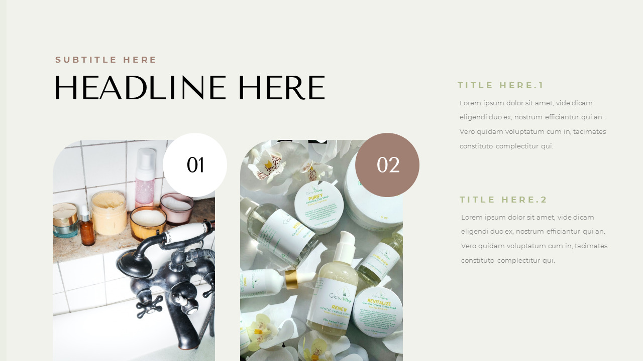 Bath Supplies team presentation template|Lifestyle|Google Slides