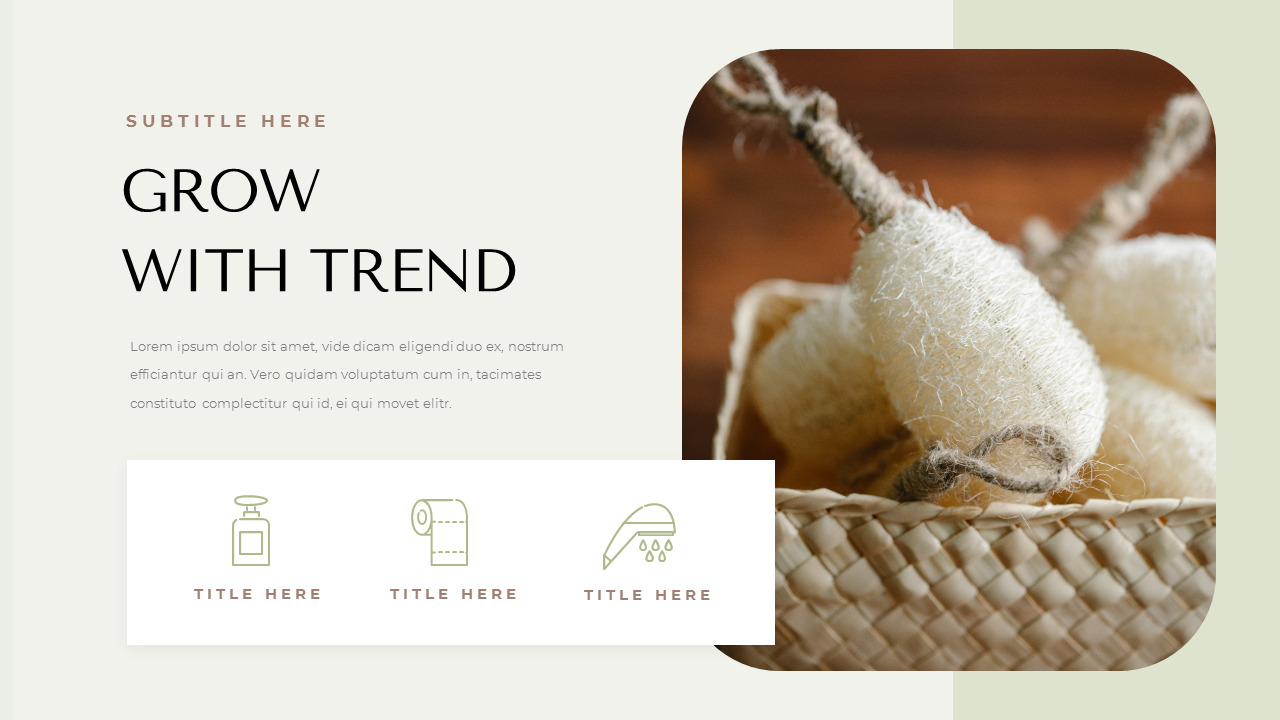 Bath Supplies team presentation template|Lifestyle|Google Slides