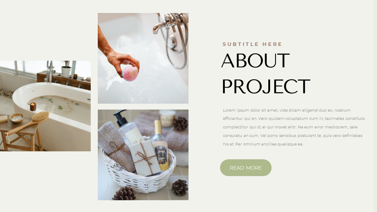 Bath Supplies team presentation template|Lifestyle|Google Slides