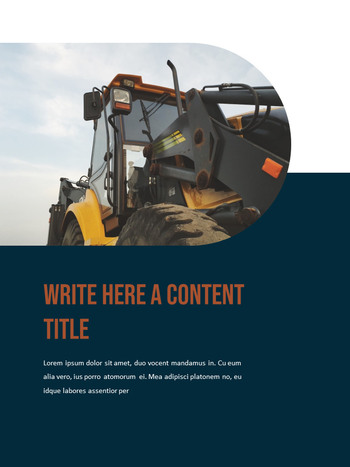 Heavy Equipment Construction creating PowerPoint Presentations