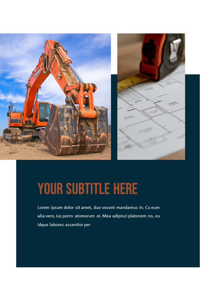 Heavy Equipment Construction creating PowerPoint Presentations