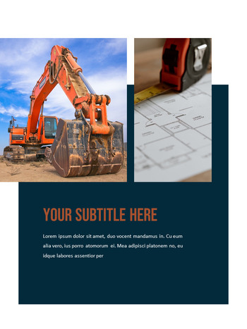 Heavy Equipment Construction creating PowerPoint Presentations