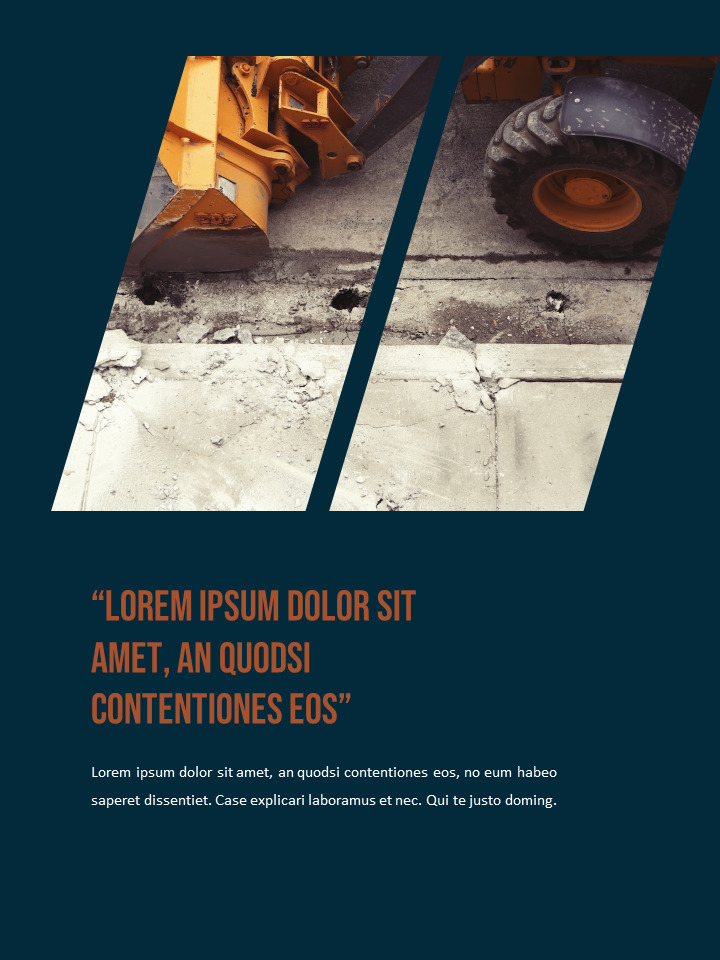 Heavy Equipment Construction creating PowerPoint Presentations