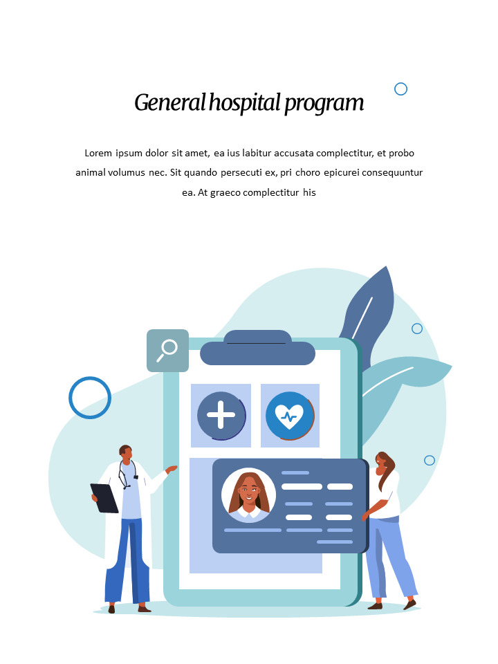 General Hospital company profile template design