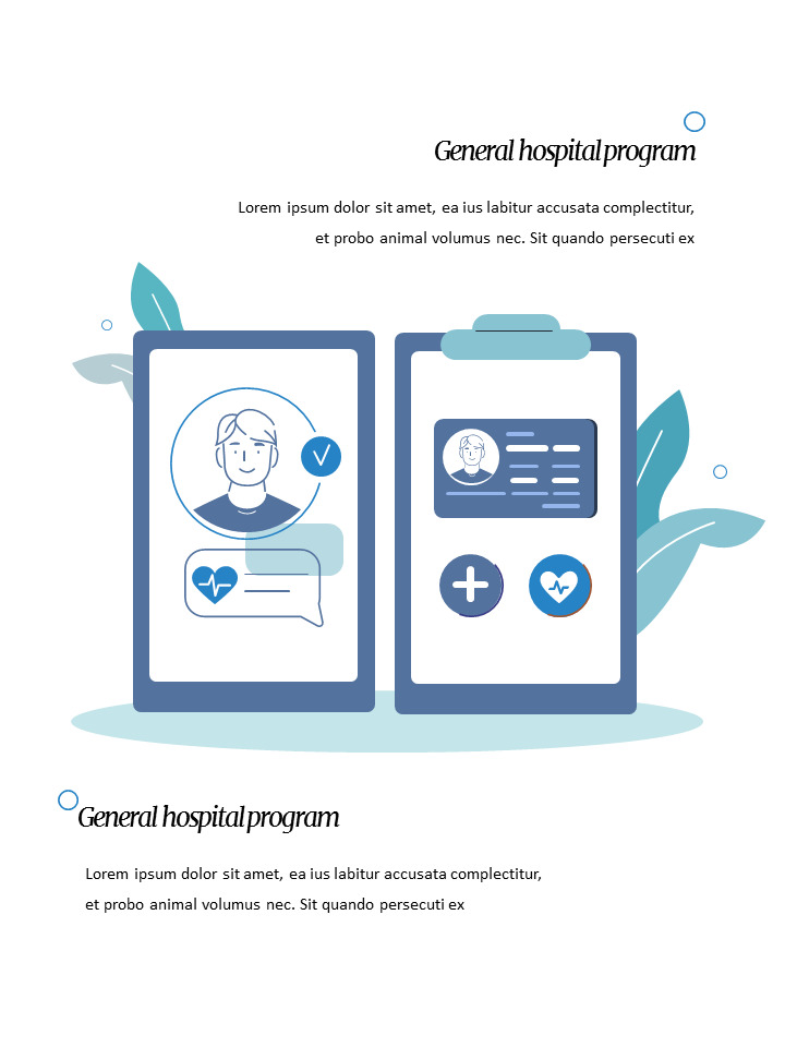 General Hospital company profile template design