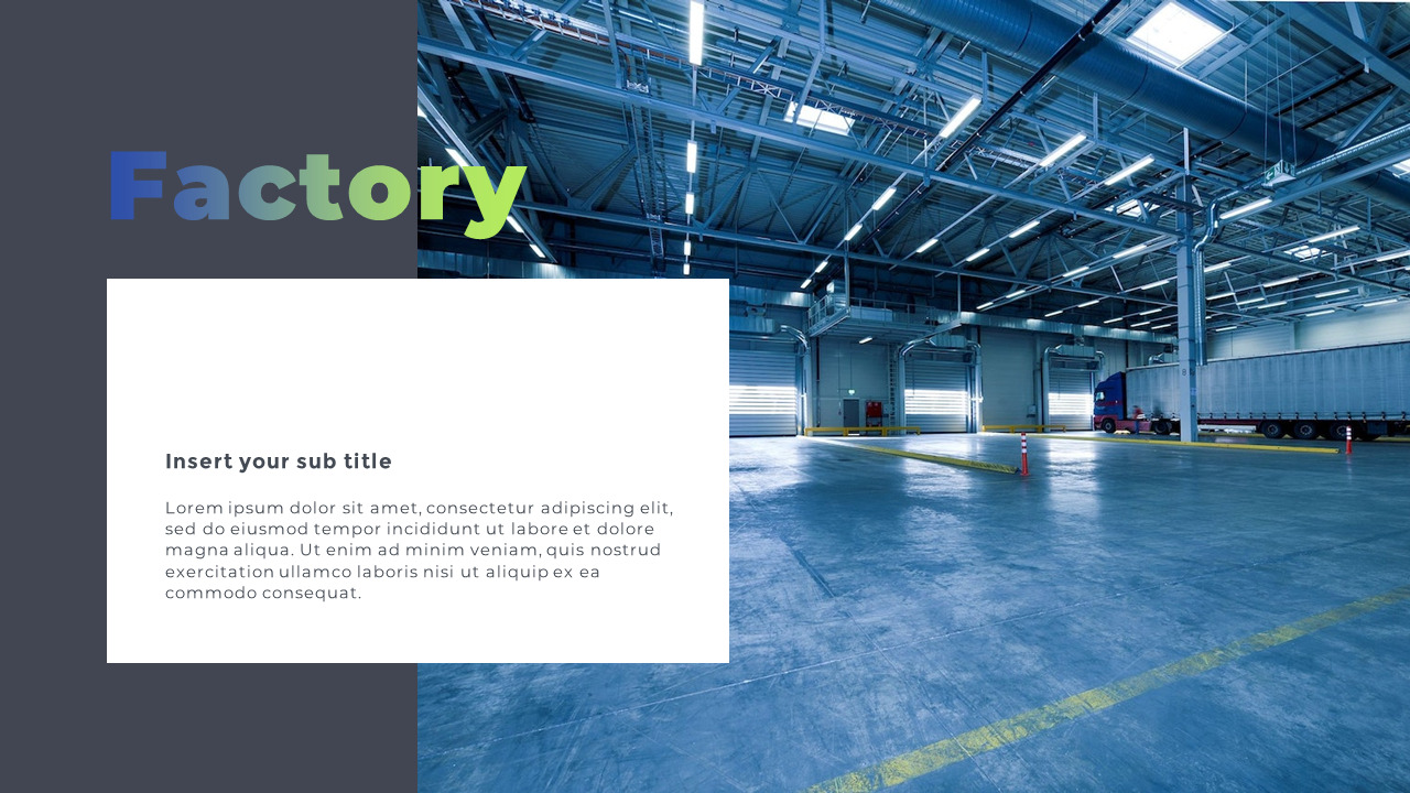 fábrica industriales plantilla ppt de informe anual