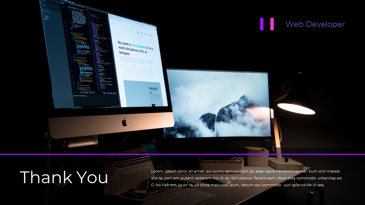 Free Design Template - Web Developer|PPT|Slides
