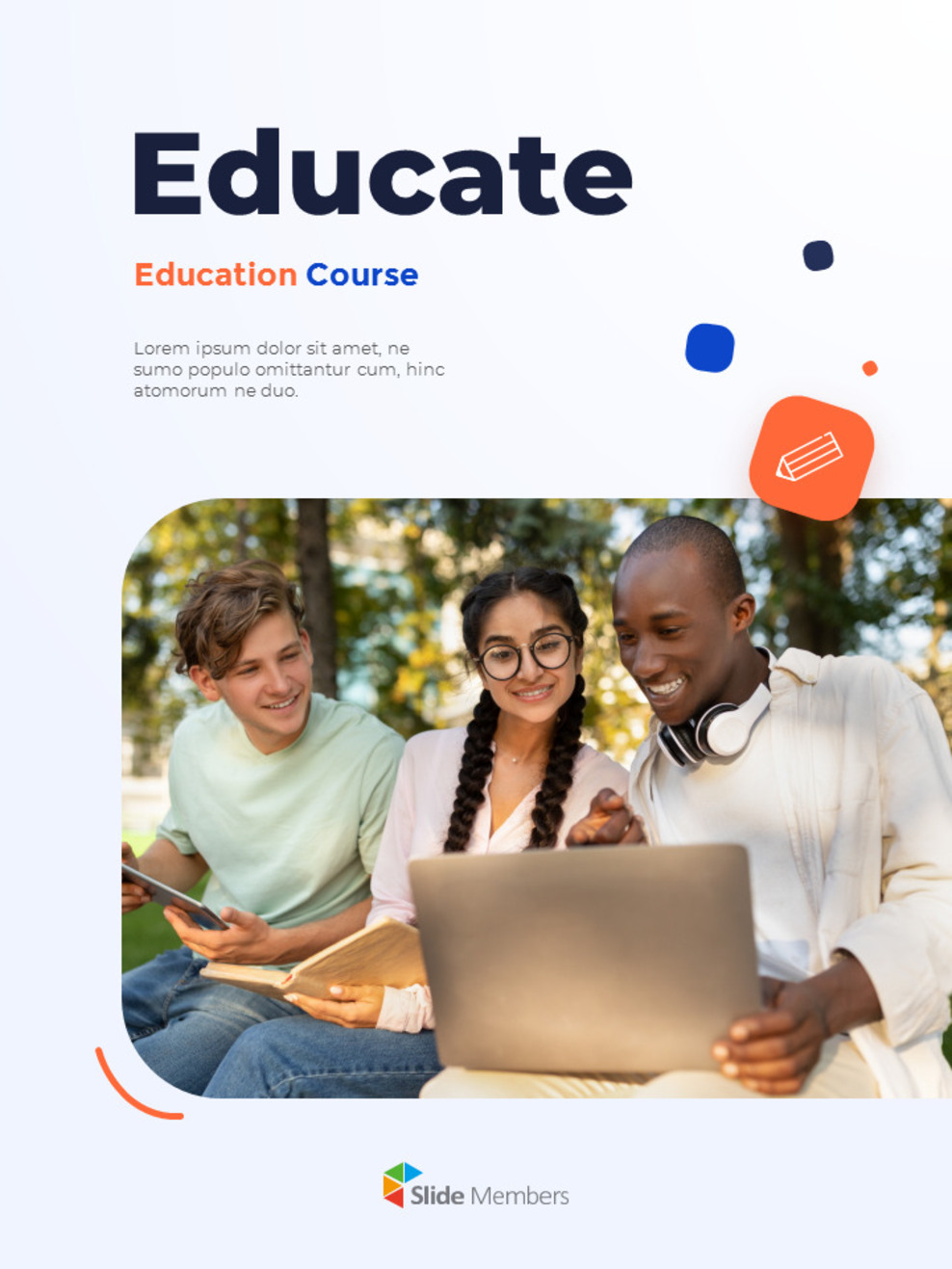 Educate Vertical google slides background