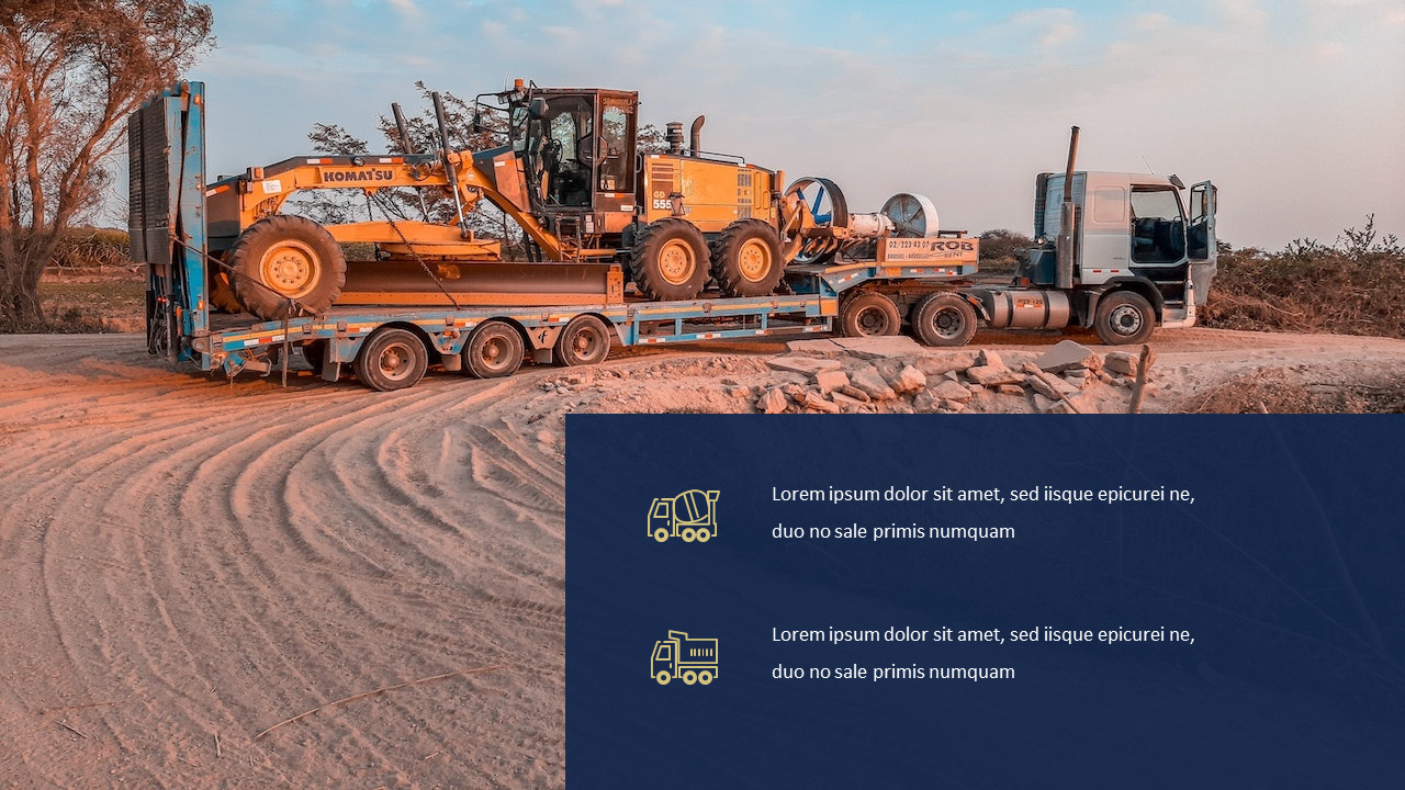 Heavy Equipment Creative Google Slides|Construction