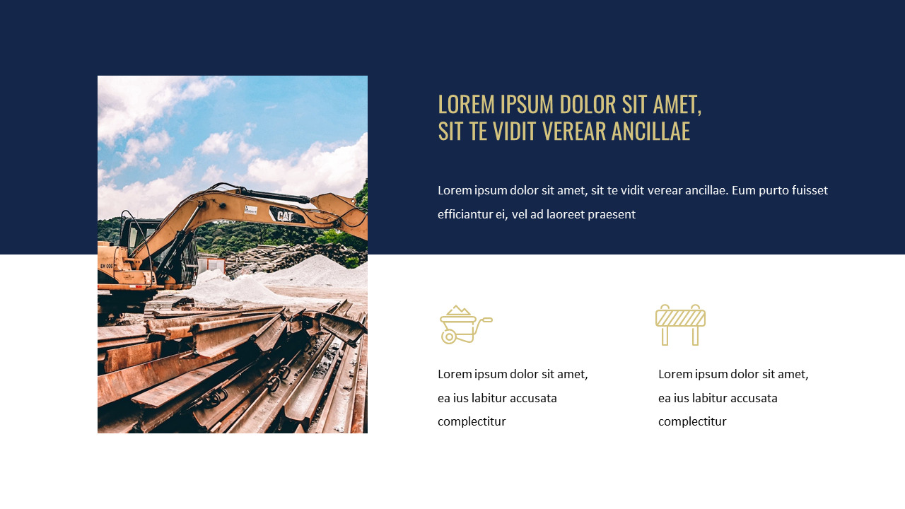 Heavy Equipment Creative Google Slides|Construction