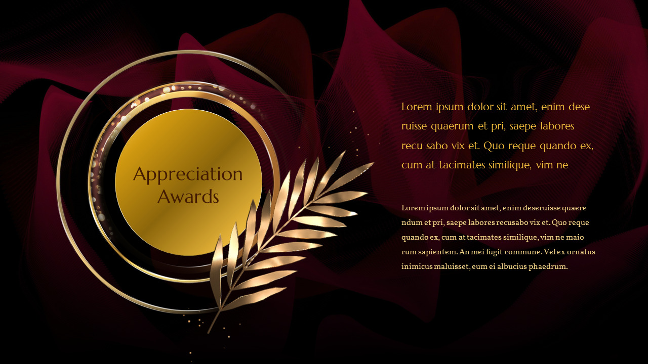 社員表彰 グーグルスライドスライドテンプレート