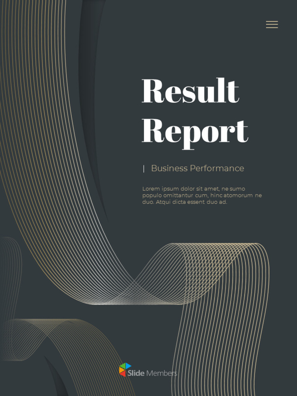 Company Result Report template power point
