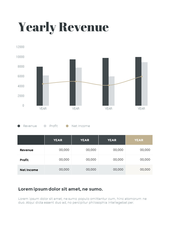 Company Result Report template power point