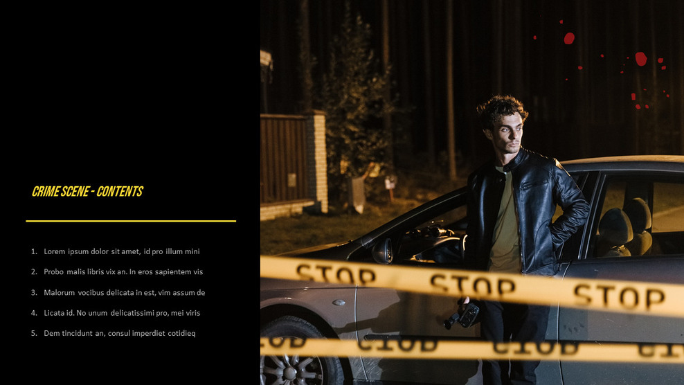 Scène de crime Exemples de présentation PowerPoint