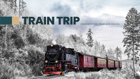 Train Trip computer ppt background|Lifestyle|Templates
