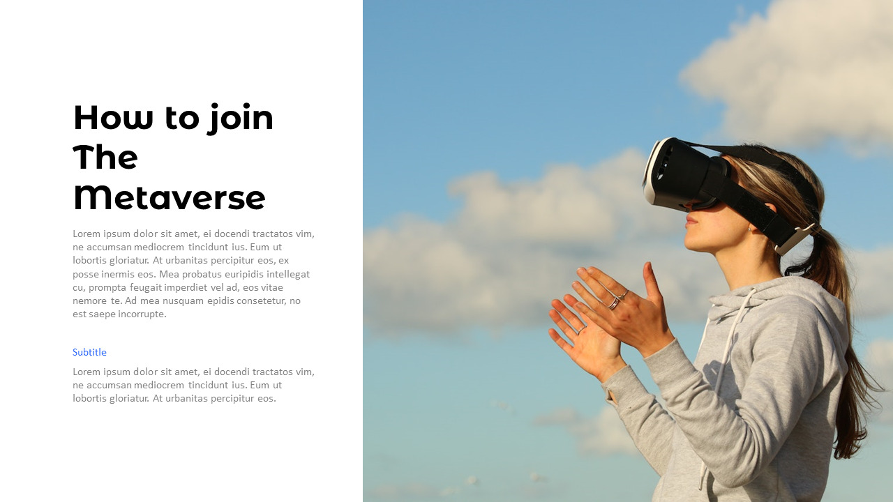 Metaverse google slides background