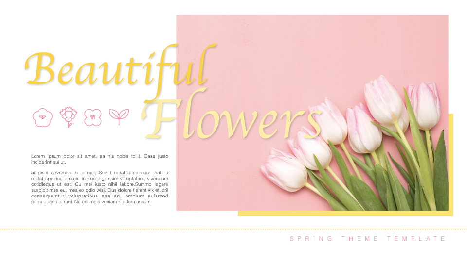 Spring Flowers Keynote Presentation Template
