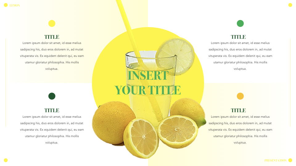 Limón Plantillas de PowerPoint Diseño multipropósito