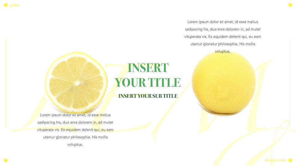Lemon PowerPoint Templates Multipurpose Design|Business|Keynote