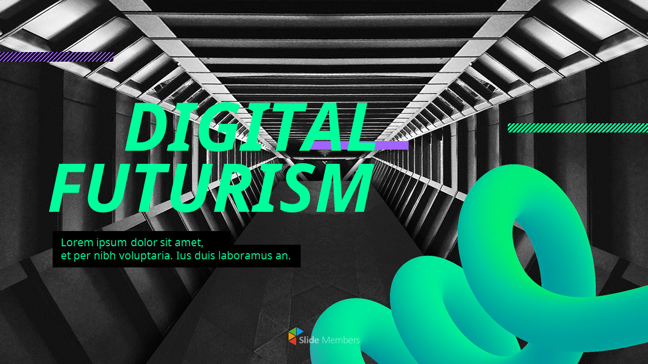 Digital Futurism business presentation template