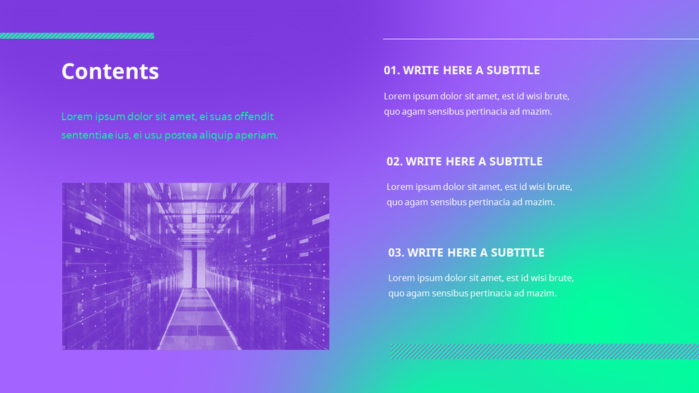 Digital Futurism business presentation template