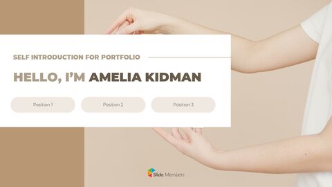 Self Introduction for Portfolio presentation slide design