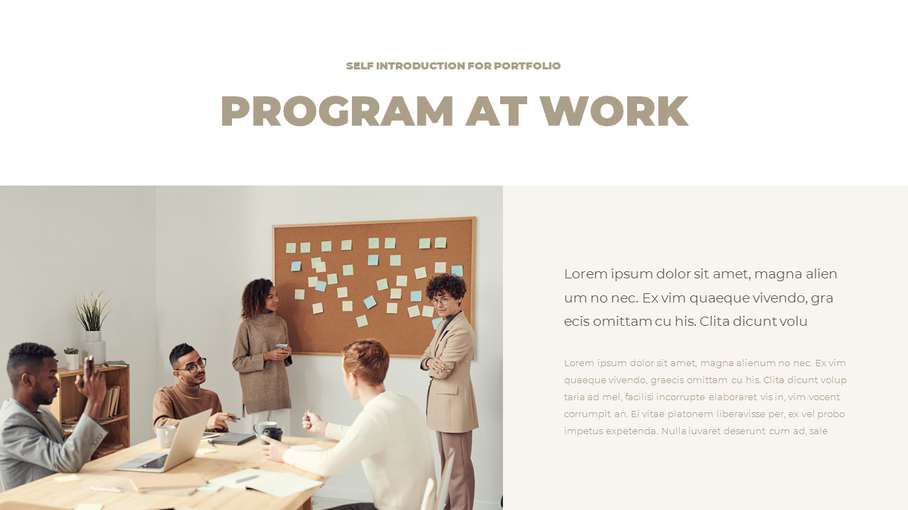 Présentation personnelle du portfolio conception de diapositives de ...