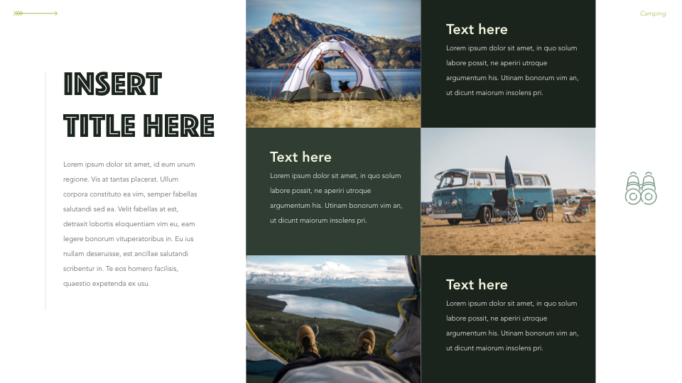 Camping PowerPoint Templates Multipurpose Design|Lifestyle|Keynote