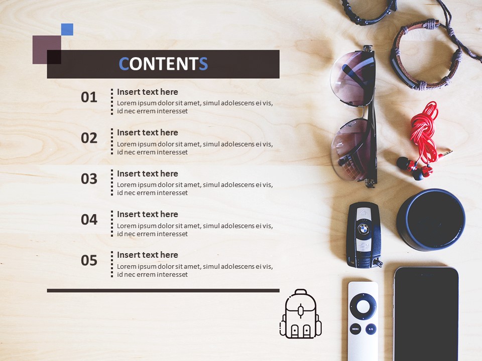 Fashion Items - Free Powerpoint Templates Design