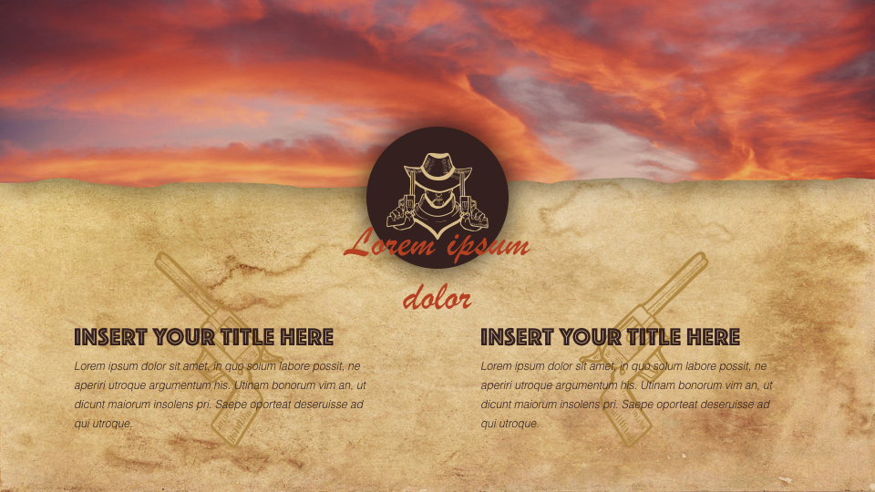 Wild West theme Keynote Design
