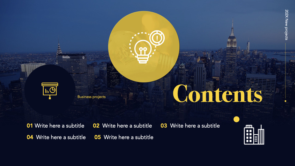 2025 Business Projects presentation slide design