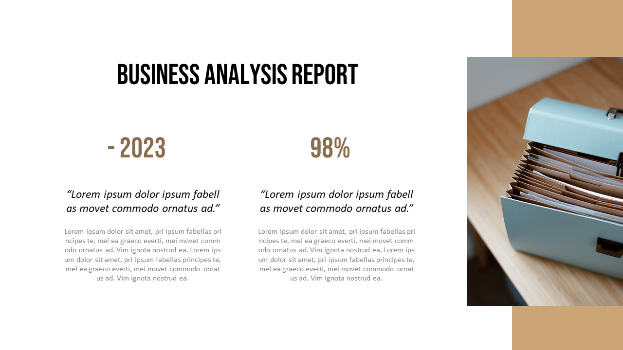 Business Analysis Report PPT Templates Design