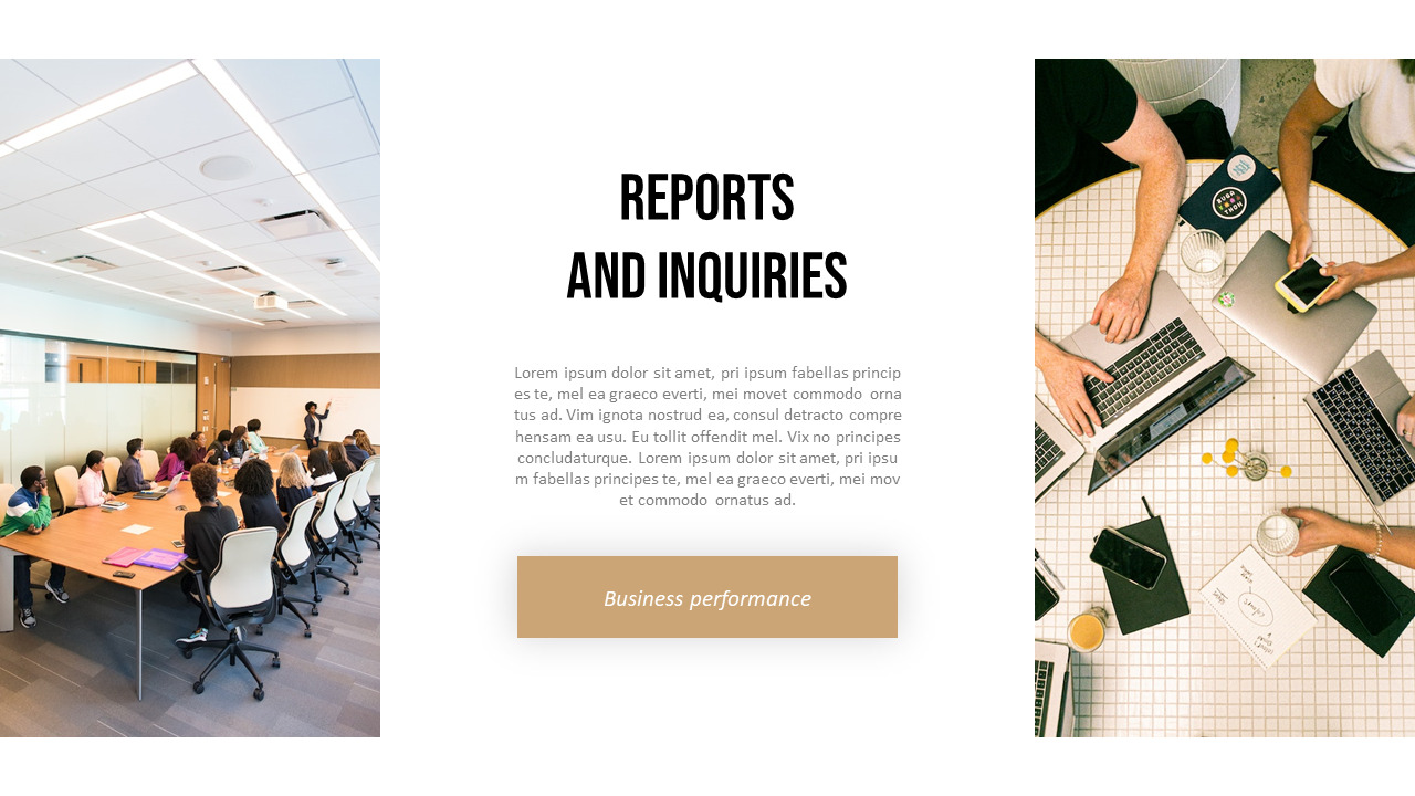 Business Analysis Report PPT Templates Design