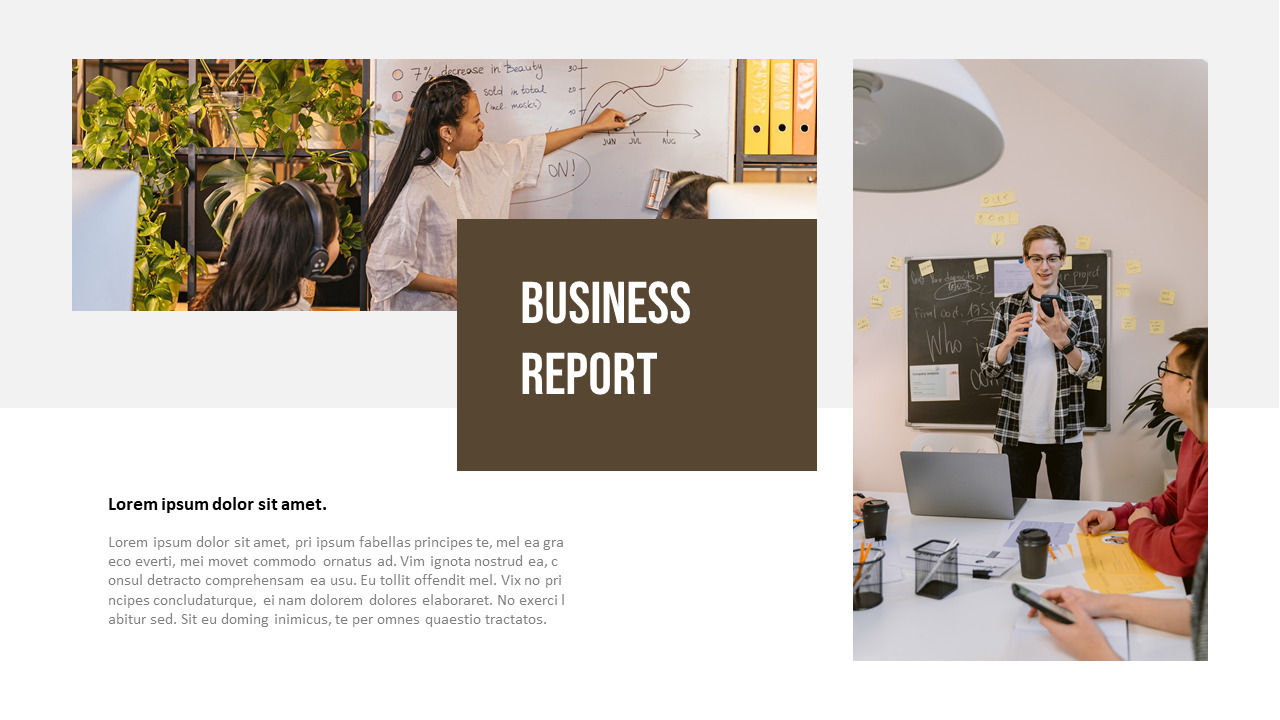 Business Analysis Report PPT Templates Design