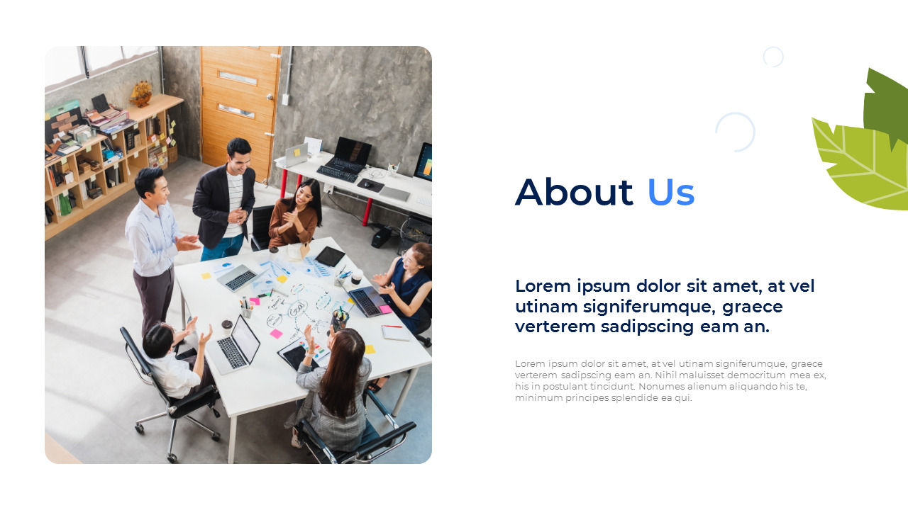 Business Teamwork company profile ppt template