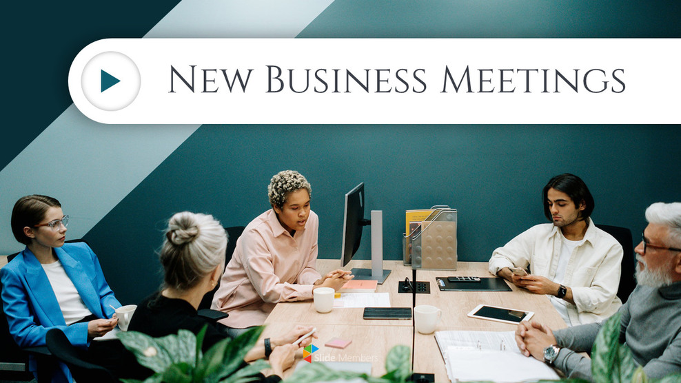 Free free powerpoint template business - New Business Meetings|Slides